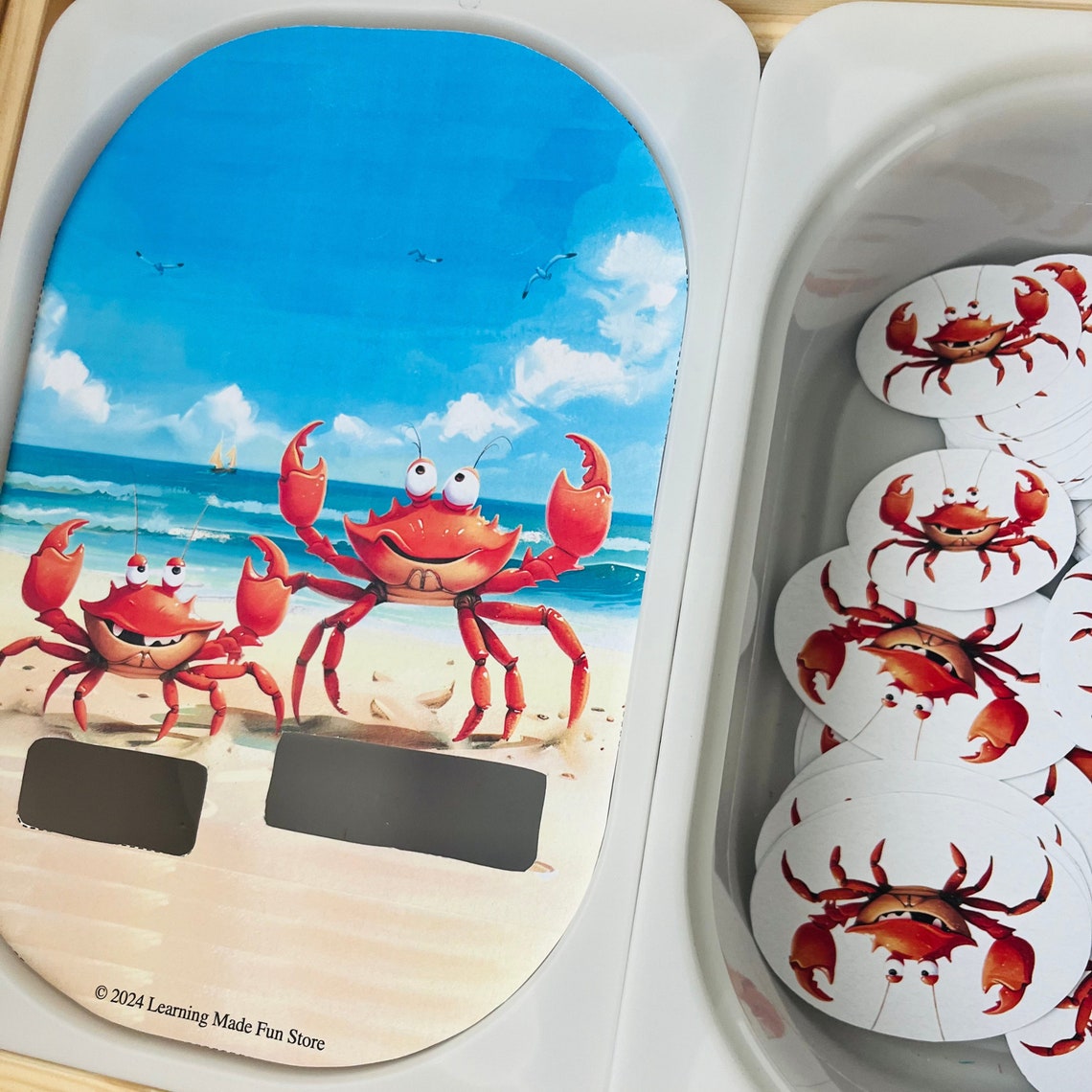 Crabs Size Sorting Flisat Insert, Preschool Printable (digital Download ...