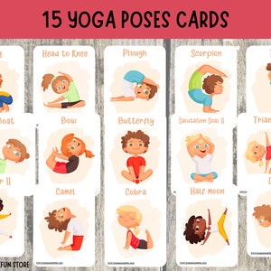 Kids Yoga Pose Cards: Montessori Fitness Activity (PDF) - Etsy