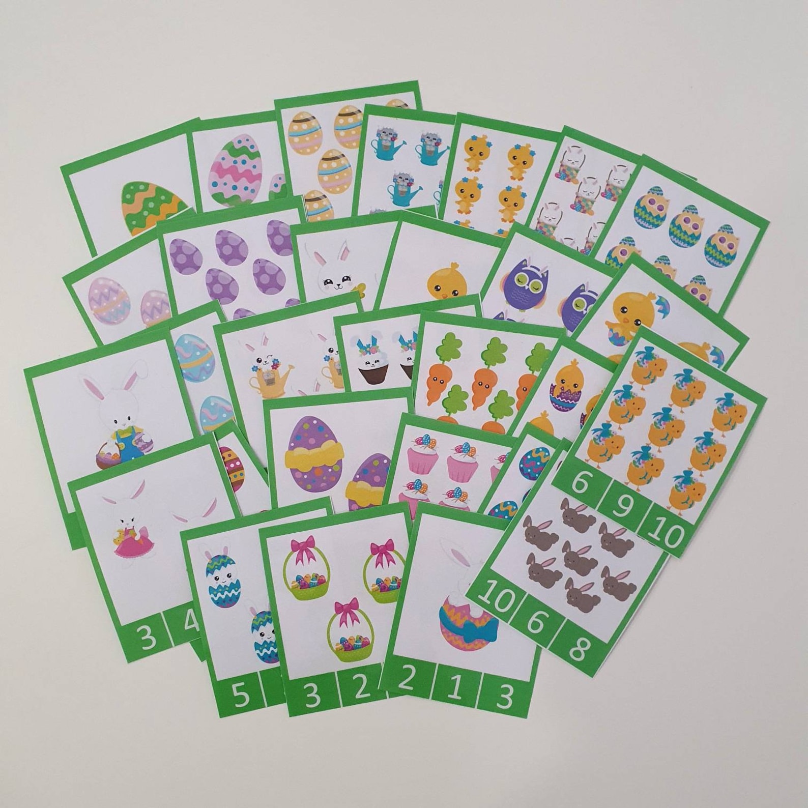 Easter Count Clip Cards Numbers 1-10 Count and Clip Activity - Etsy