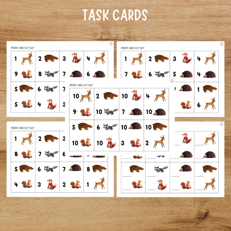 Forest Animals Counting Flisat Insert: Preschool Learning (digital ...