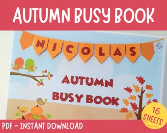 Autumn Busy Book Printable, Toddler Busy Book, Printable Busy Book ...
