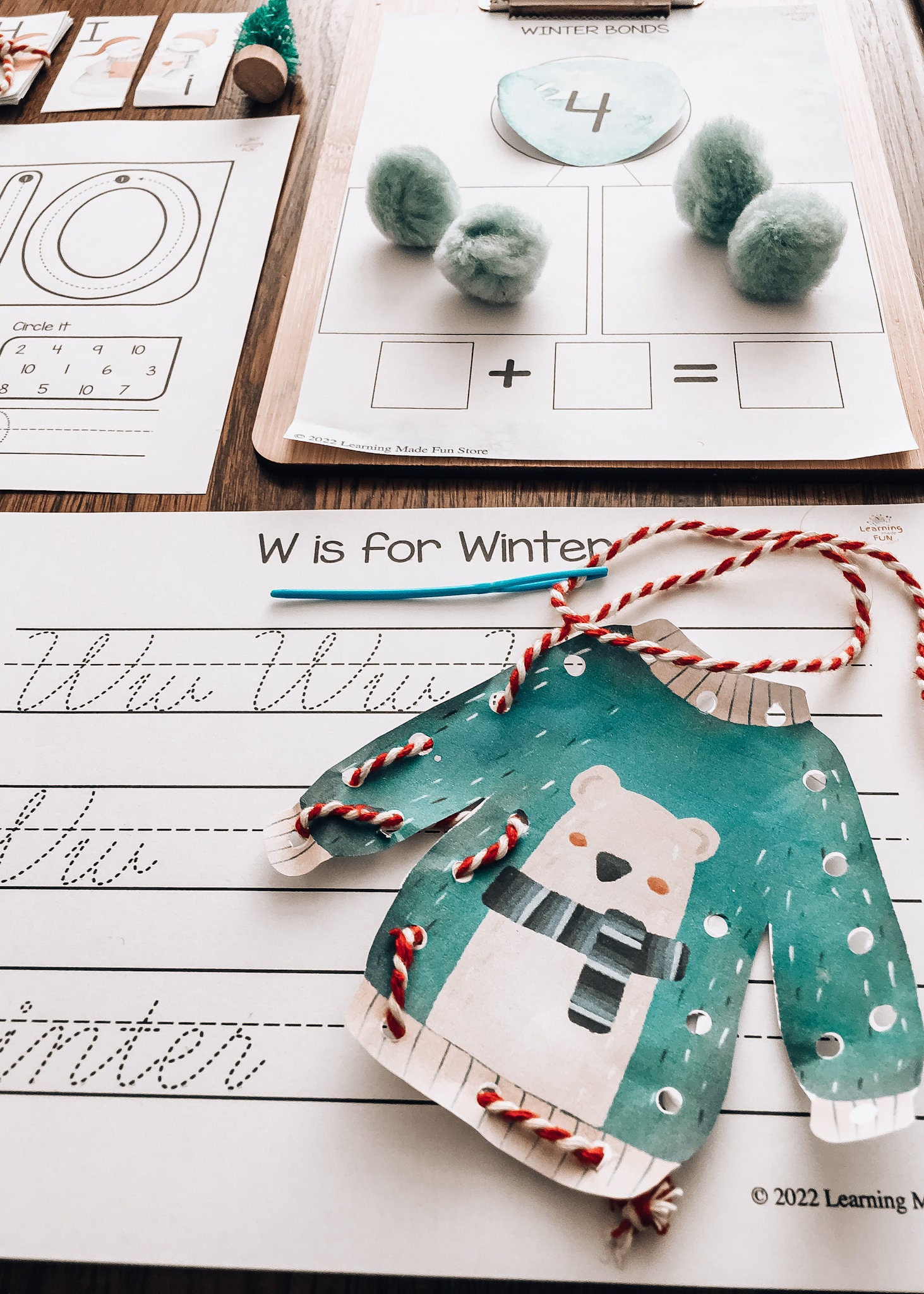 Winter Unit Study, Printable Activities, Preschool Centers (PDF) - Etsy