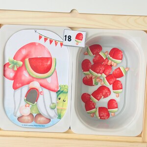 Watermelon Ice Cream Counting to 20, Printable Flisat Insert, Trofast ...