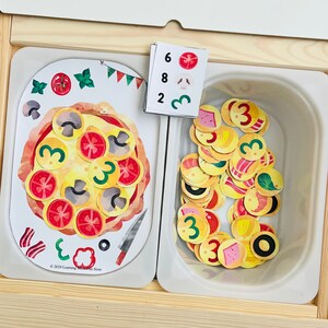 Build a Pizza Counting, Printable Flisat Insert, Trofast Insert ...