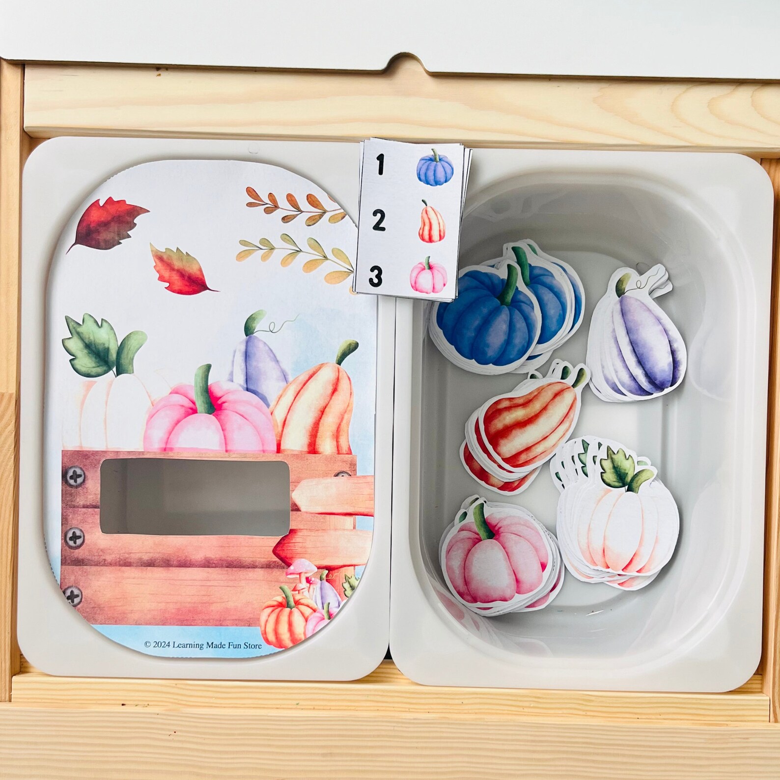 Pumpkins Counting Flisat Insert: Preschool Fall Sensory Play (digital ...