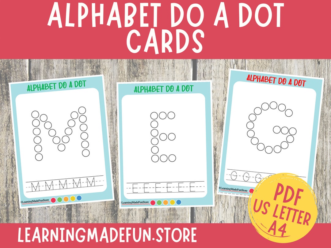 Dot the Letters Activity, Preschool A-Z Do A Dots Worksheets, Alphabet ...