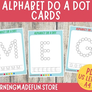 Dot the Letters Activity, Preschool A-Z Do A Dots Worksheets, Alphabet ...