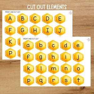Bees Sorting Letters Printable Flisat Insert, Trofast Insert, Preschool ...