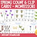 Montessori Spring Count Clip Cards: Numbers 1-10 (printable) - Etsy