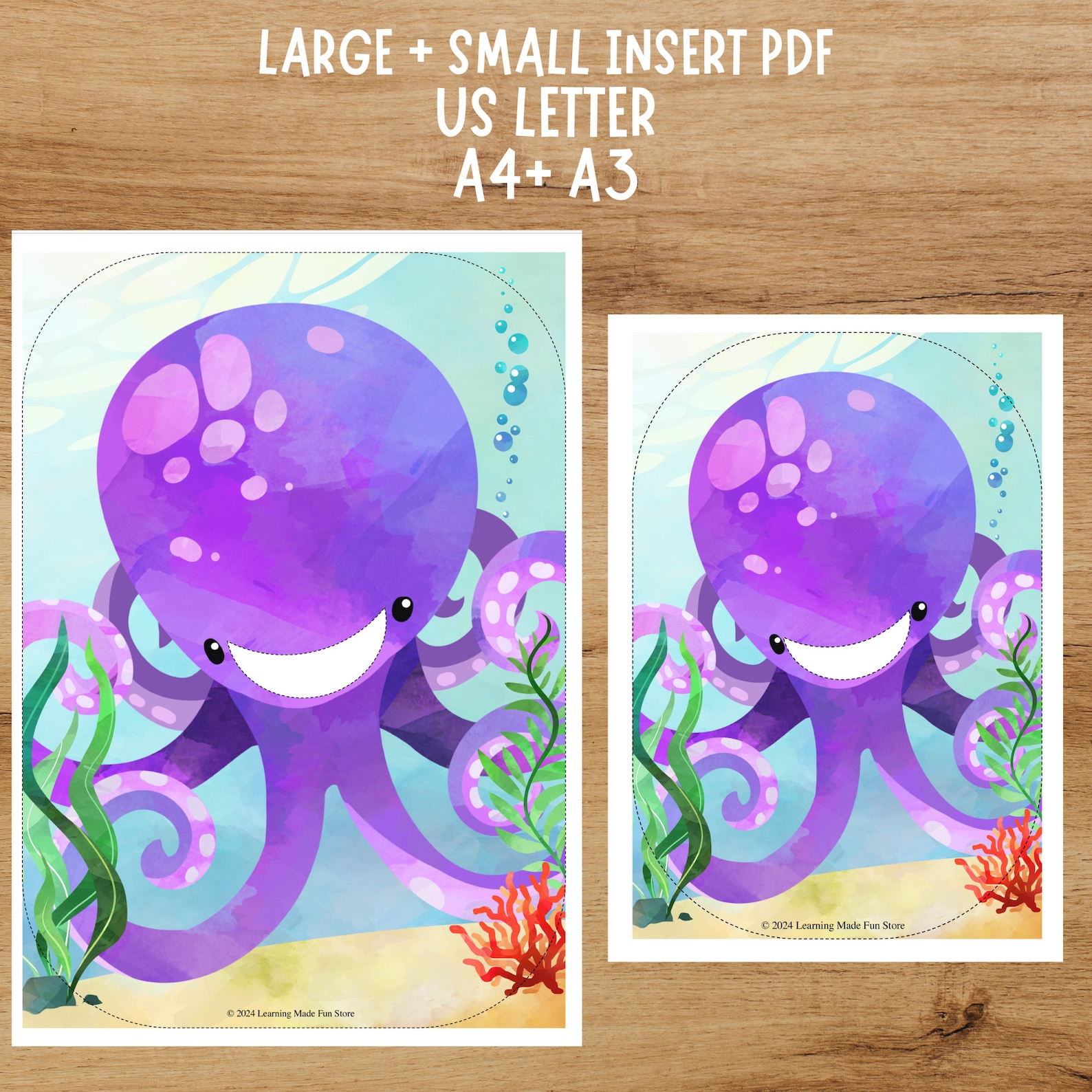 Feed Octopus Counting to 20, Printable Flisat Insert, Trofast Insert ...