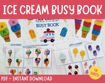 Ice Cream Preschool Pack Ice Cream Learning Pack Summer - Etsy