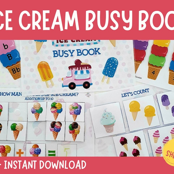 Ice Cream Busy Book - Etsy