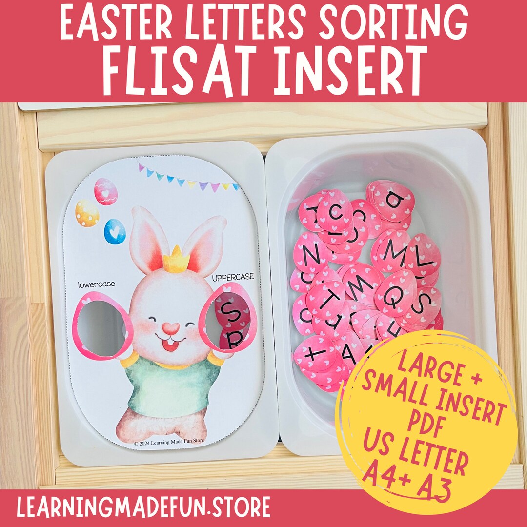 Easter Sorting Letters Printable Flisat Insert, Trofast Insert ...