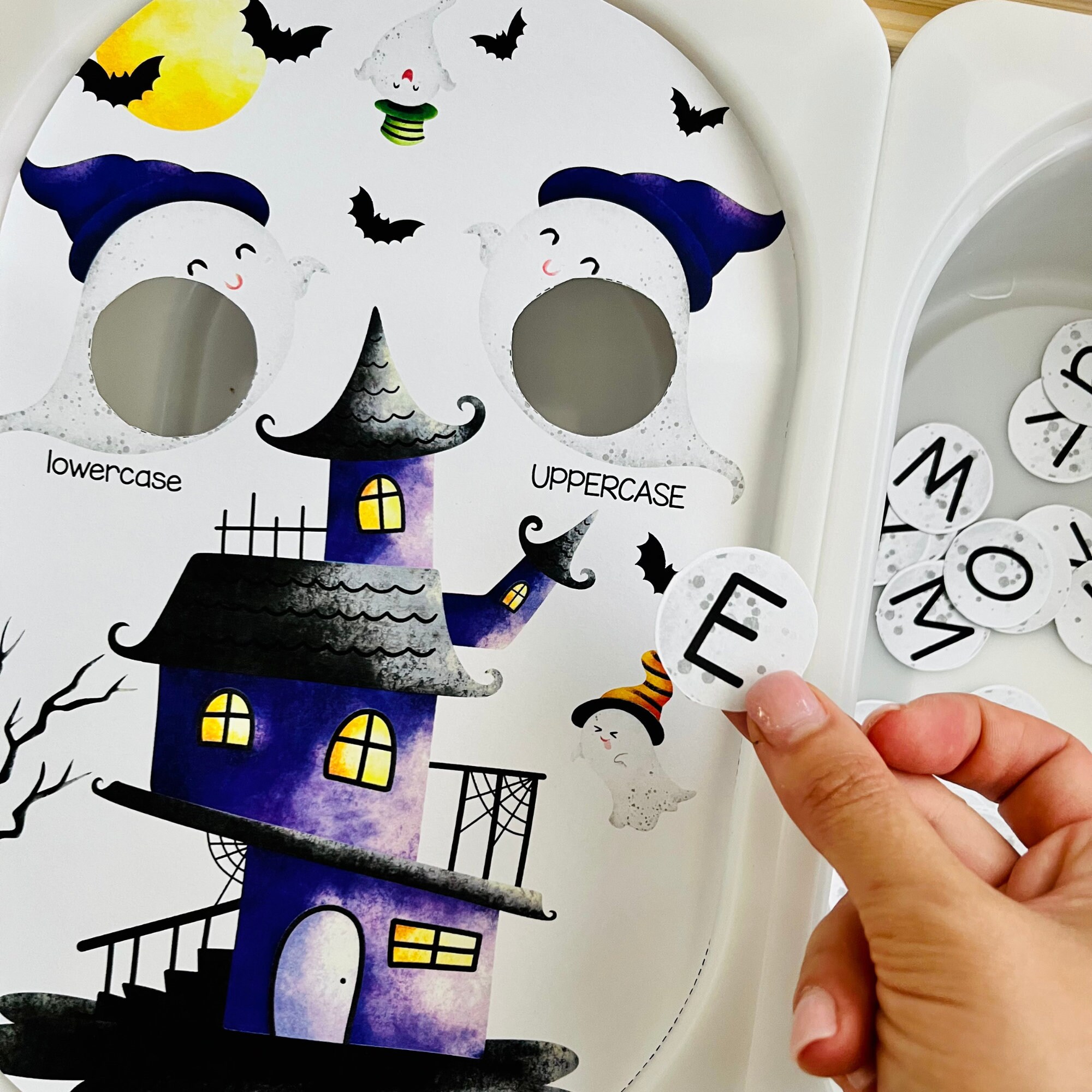 Halloween Letter Sorting Flisat Insert, Spooky Preschool Printable (PDF ...