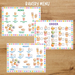 Easter Bunny's Bakery Pretend Play Kit, Bakery Dramatic Play, Preschool ...