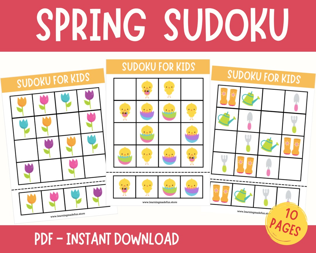 Spring Sudoku Games, Spring Matching Games, Learning Activities for ...