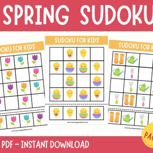 Spring Sudoku Games, Spring Matching Games, Learning Activities for ...
