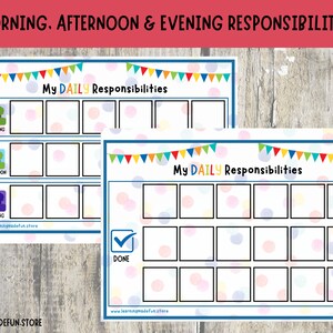 Chore Chart Kids, Daily Routine, Printable Rhythm Chart, Daily ...