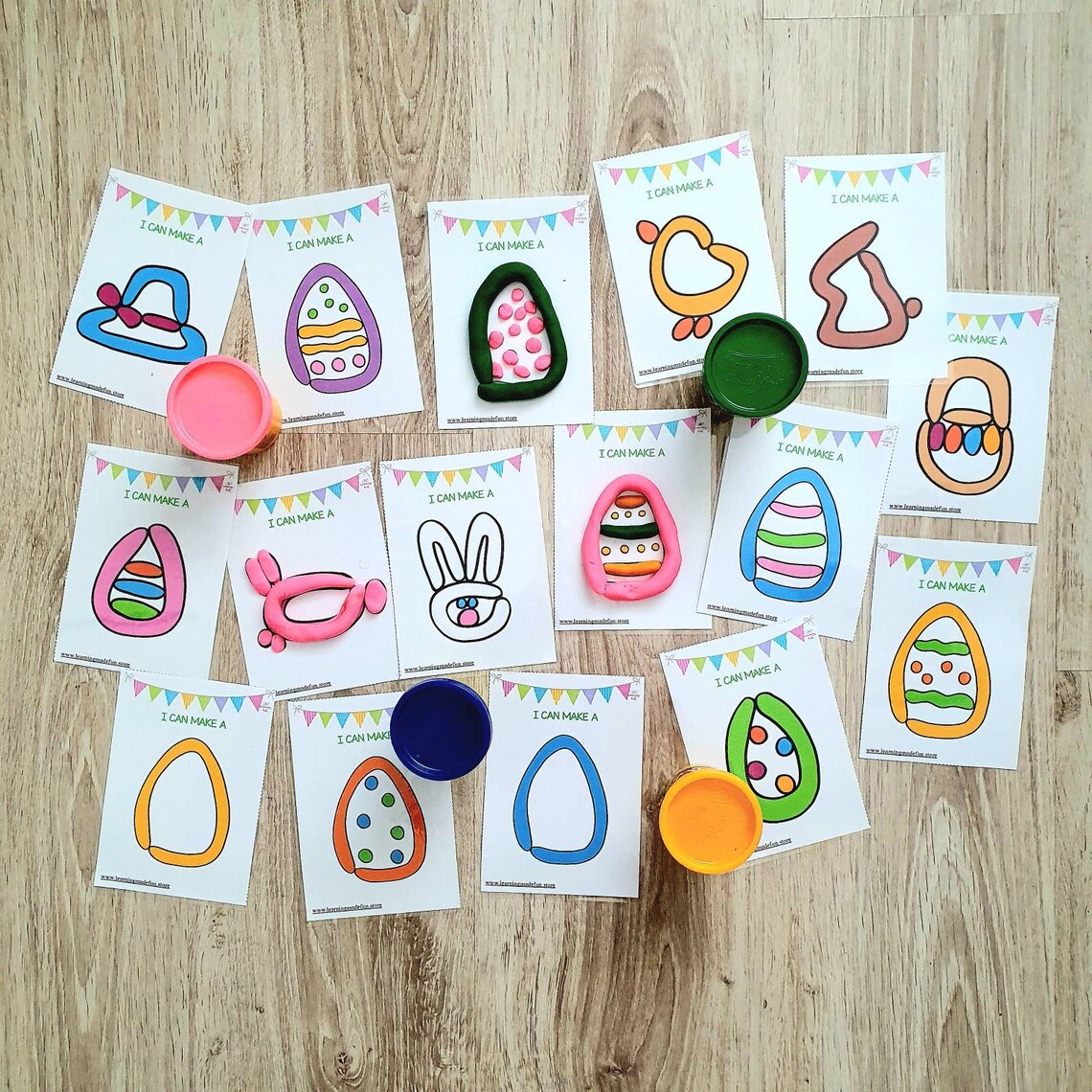 Easter Play Dough Mats Printable Play Doh Learning Toddler - Etsy