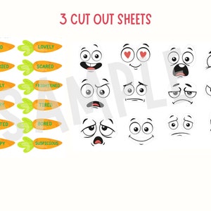 Easter Games, Bunny Emotions Feelings Games, Printable Activity Toddler ...