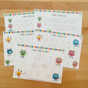 Monsters Toddler Busy Book, Preschool Learning Binder, Learning ...