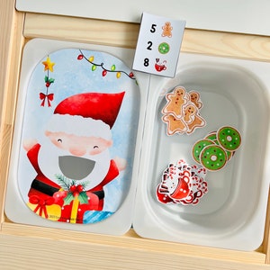 Feed Santa Flisat Insert, Christmas Counting Activity, Printable ...
