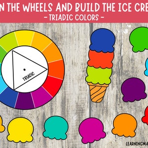 Build an Ice Cream Game, Color Wheel for Kids, Color Theory Preschool ...