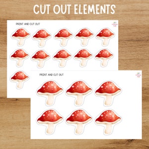 Mushrooms Size Sorting, Printable Flisat Insert, Trofast Insert ...