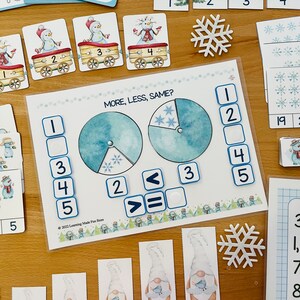 Winter Pre-k Math, Prek Learning Binder, Preschool Math Centers ...