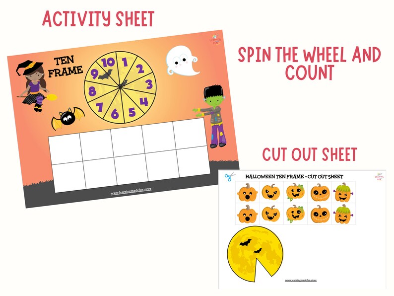 Halloween Counting Activity: Numbers 1-10 Printable (PDF) - Etsy