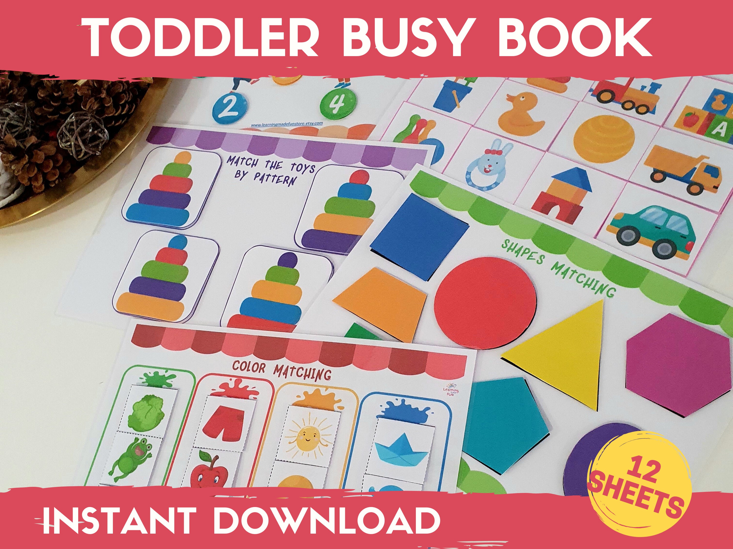 Toys & Games Personalized Busy Binder Preschool Binder Printable ...