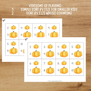 Pumpkins Sorting Flisat Insert, Trofast Insert, Flisat Printable ...