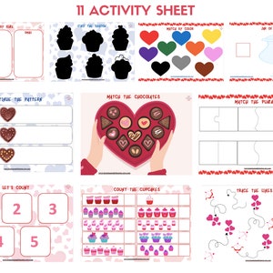 Valentines Day Busy Book, Busy Book Printable, Learning Binder ...