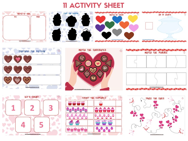 Valentines Day Busy Book Busy Book Printable Learning | Etsy