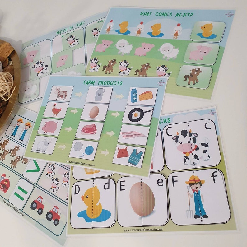 Farm Animals Busy Book Learning Binder Preschool Busy Book - Etsy