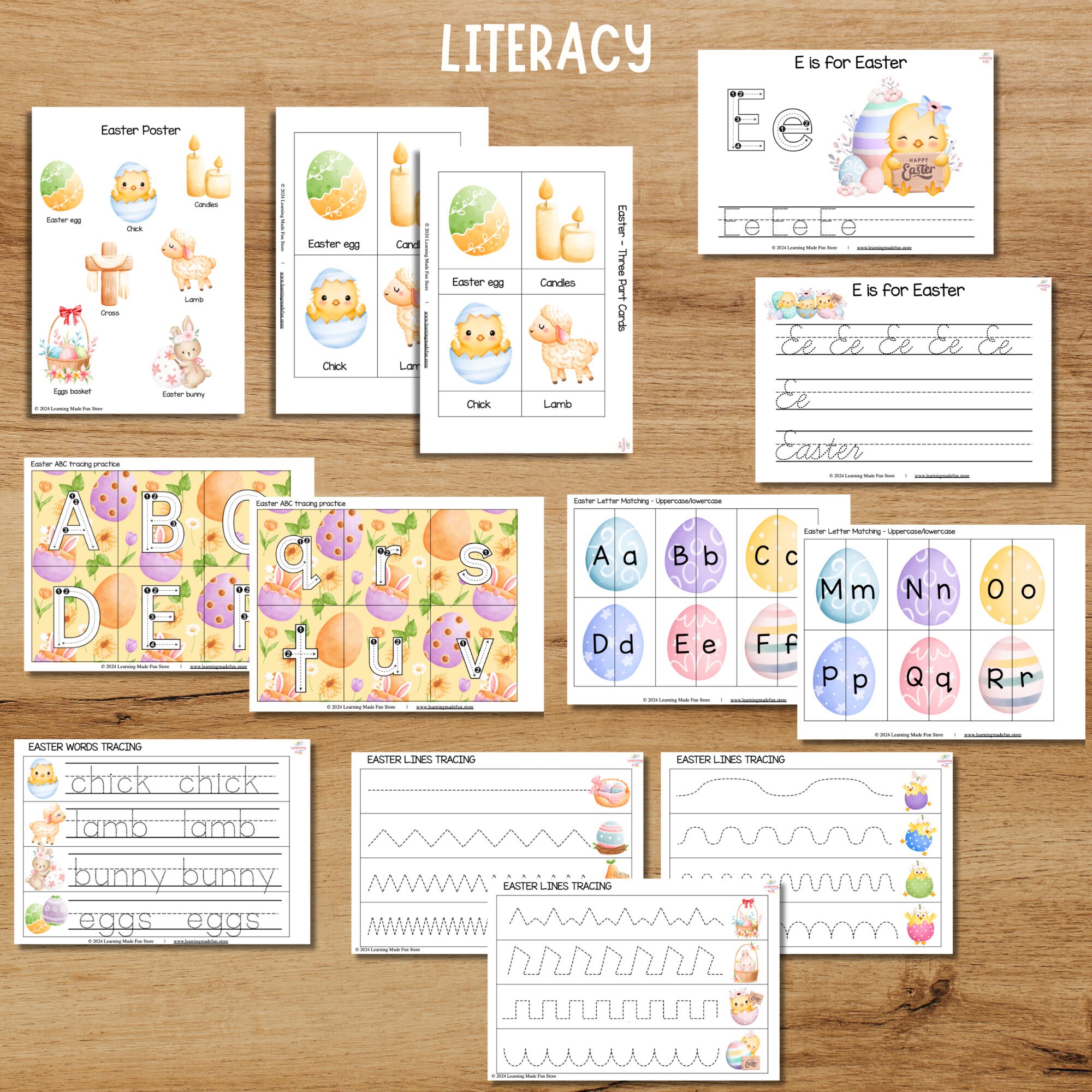 Easter Learning Activities Bundle: Math, Literacy, Fine Motor (PDF) - Etsy