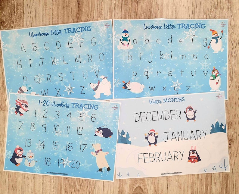 Winter Busy Book Learning Binder Preschool Learning | Etsy