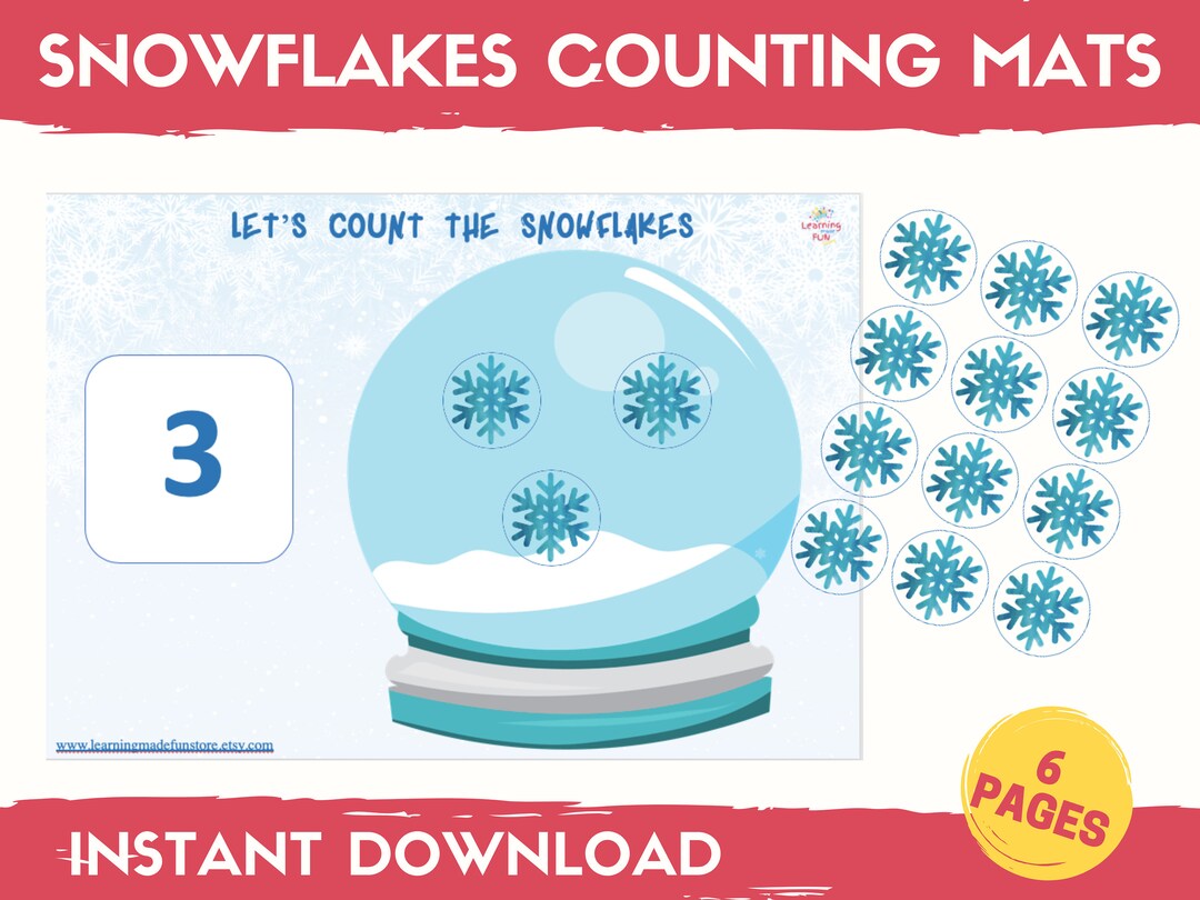 Winter Counting Activity, Numbers 1-10 Count, Count Activities for ...