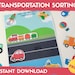 Transportation Sorting Game: Land, Air & Water - Preschool Printable ...