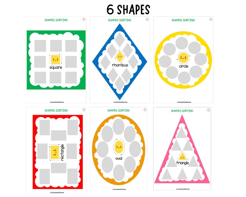2D Shapes Sorting Game: Preschool Learning Activity (digital Download ...