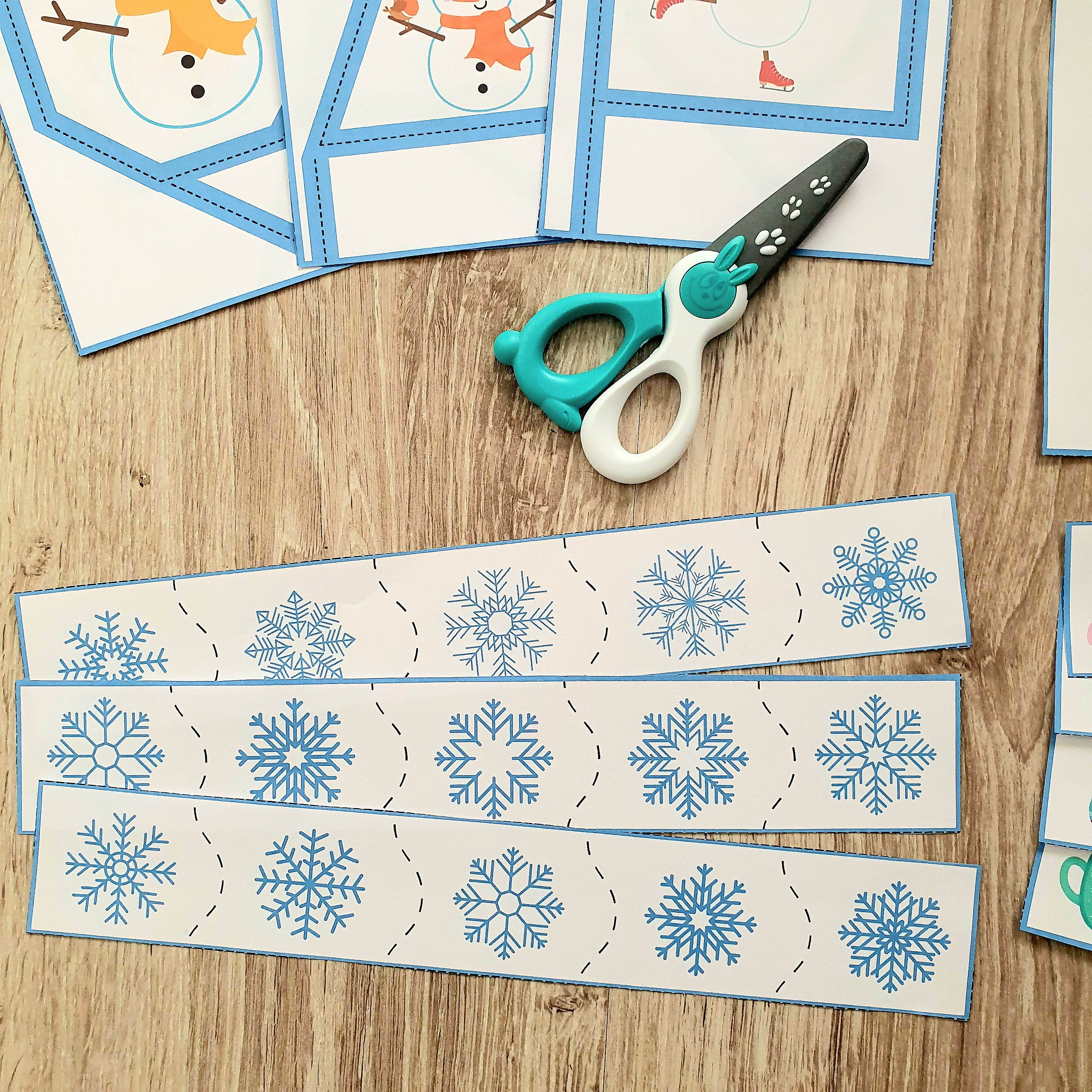 Winter Scissor Skills Practice: Cutting Strips for Toddlers (digital ...