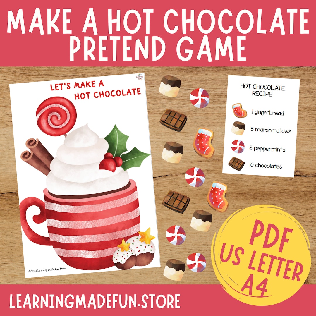 Christmas Make a Hot Chocolate Counting, Pretend Play, Preschool Math ...