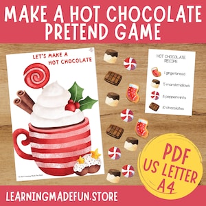 Christmas Make a Hot Chocolate Counting, Pretend Play, Preschool Math ...