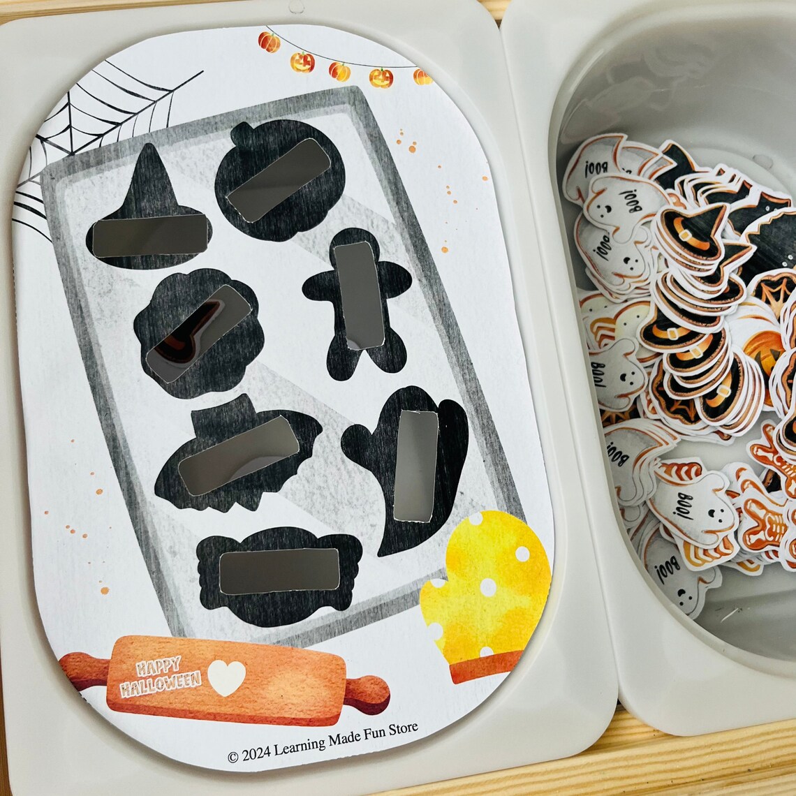 Halloween Cookies Sorting, Printable Flisat Insert, Trofast Insert ...