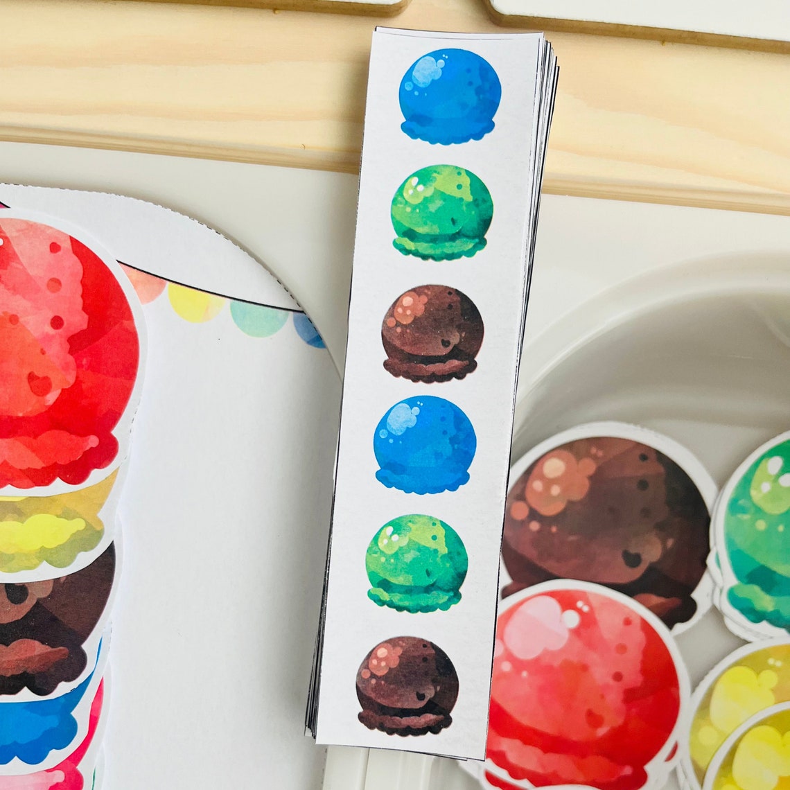 Ice Cream Recipe Flisat Insert, Preschool Pretend Play (printable) - Etsy