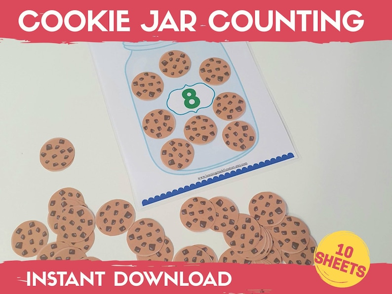 Cookie Jar Counting Activity Numbers 1-10 Count Count - Etsy