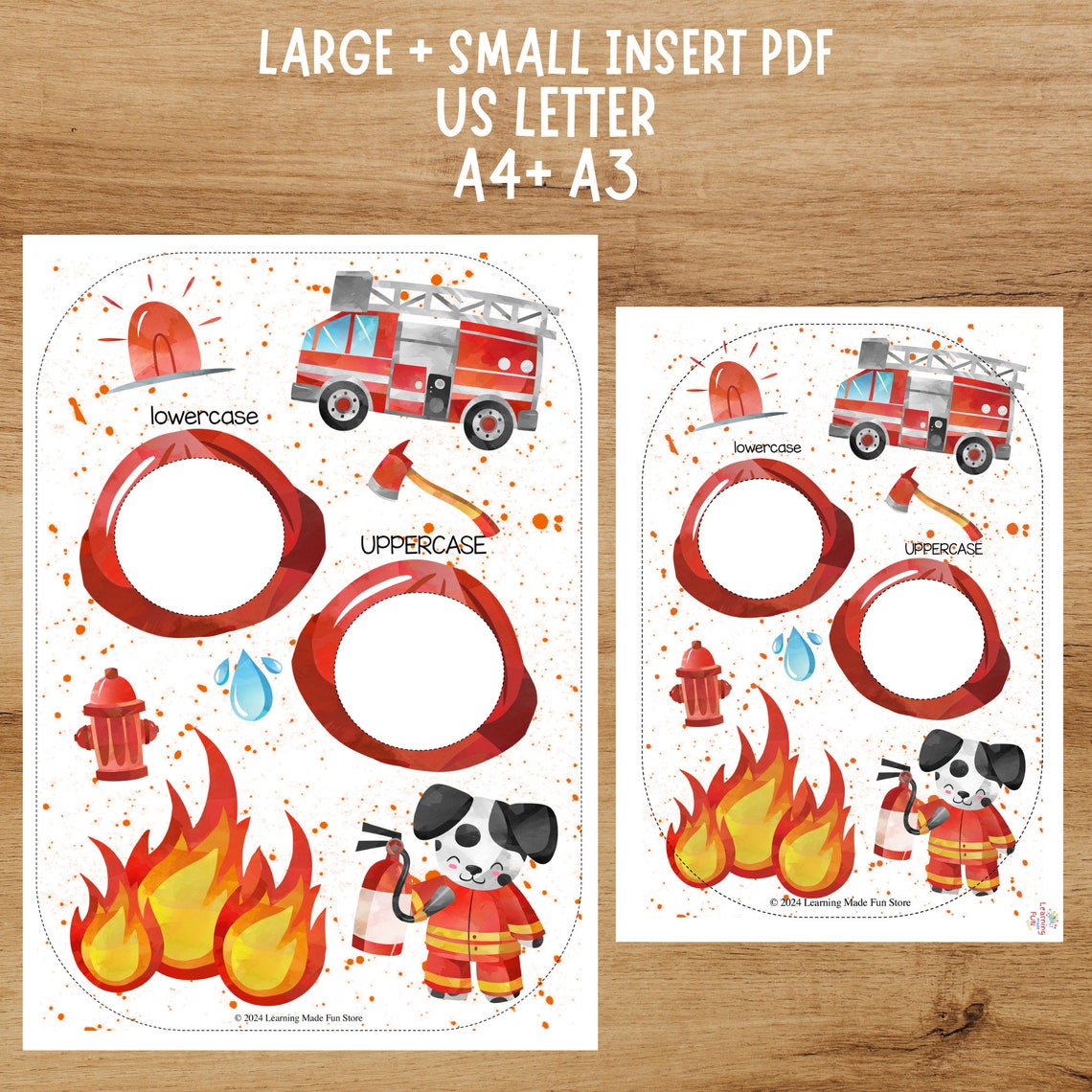 Firefighters Sorting Letters Printable Flisat Insert, Trofast Insert ...