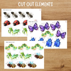 Bugs in Jar Counting, Printable Flisat Insert, Trofast Insert ...