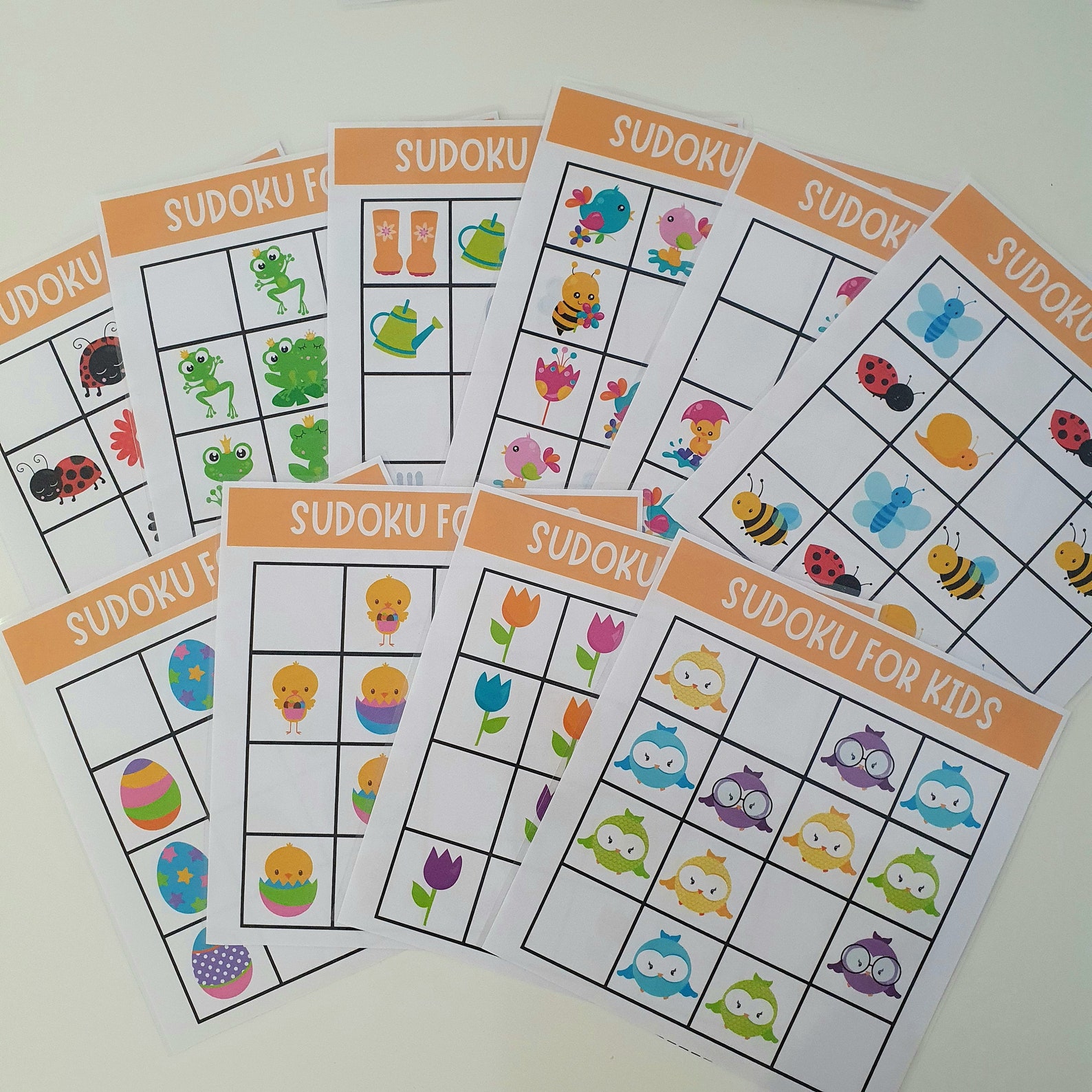 Spring Sudoku Games Spring Matching Games Learning - Etsy