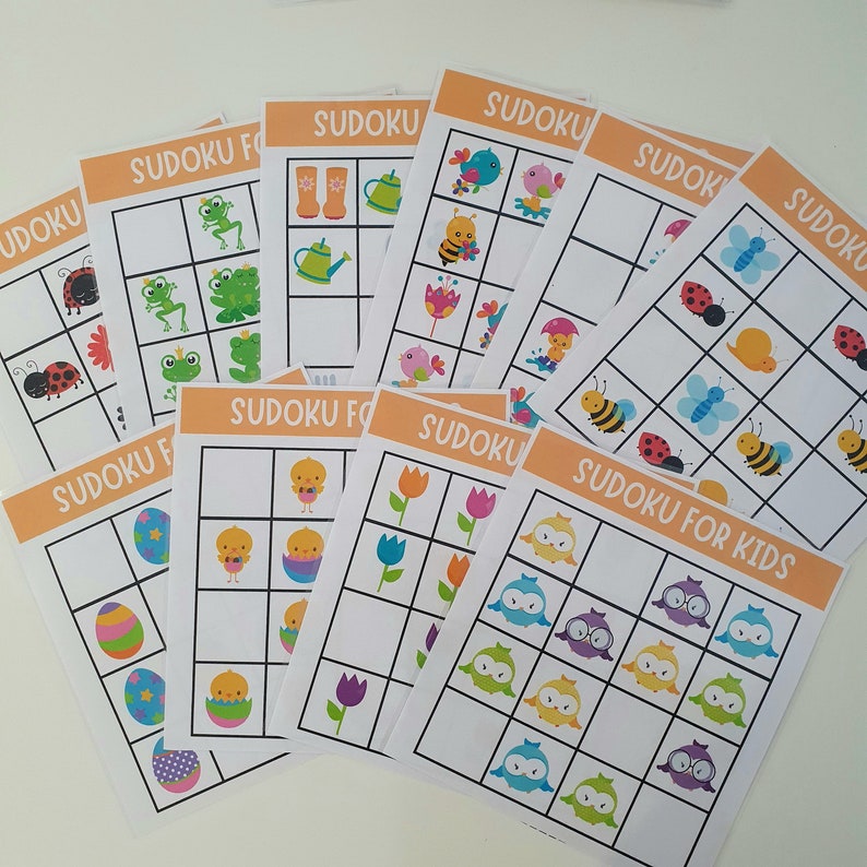 Spring Sudoku Games Spring Matching Games Learning - Etsy